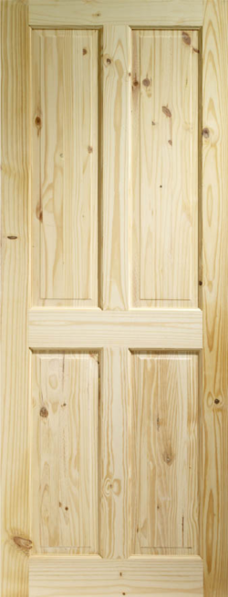 Victorian 4 Panel Knotty Pine - Hardwood Doors : Hardwood Doors